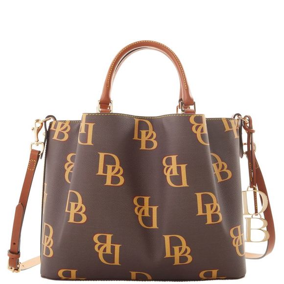 Dooney & Bourke | Bags | Dooney Bourke Monogram Brenna Brown Tmoro ...